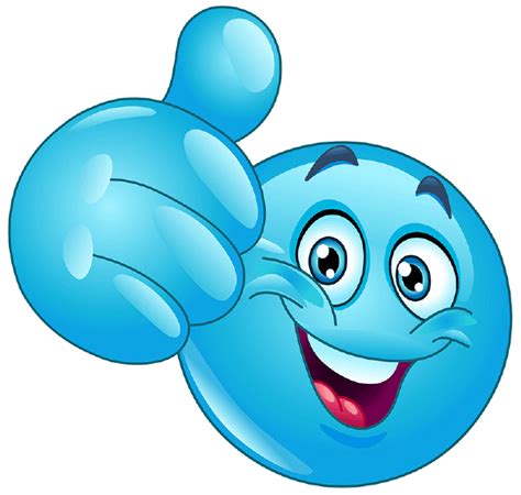 Blue Thumbs Up Blue Emoji Animated Emoticons Smiley Emoji