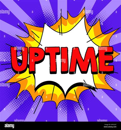 Text Caption Presenting Uptime Internet Concept Time During Which