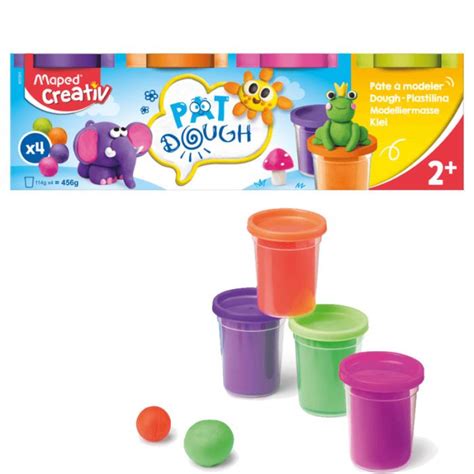 Pâtes à Modeler Maped Creativ 4 Pots Patdough 114g