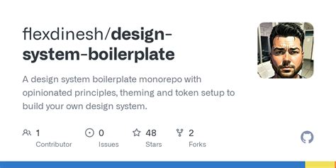 github flexdinesh design system boilerplate a design system