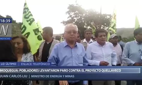 Moquegua Pobladores Levantaron Paralización Contra Proyecto Quellaveco