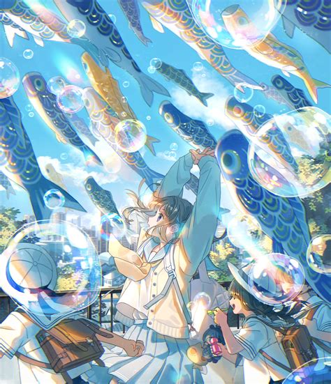 Isa Suisuihoi Original Light Brown Hair White Headwear Commentary