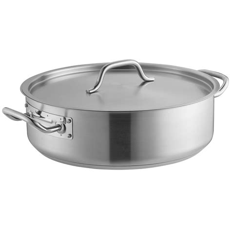 Vigor Ss1 Series 12 Qt Stainless Steel Brazier With Aluminum Clad