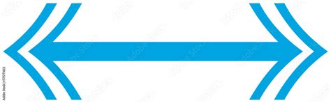 Dual Semi Circle Arrow Vector Illustration Semicircular Curved Thin Long Double Ended Arrow