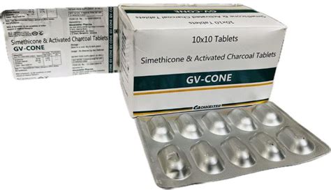 Gv Cone Simethicone And Activated Charcoal Tablets At Rs 1000 In