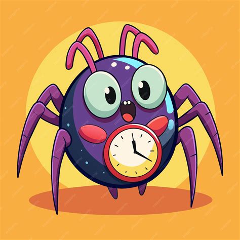 A Spider Clock With A Clock Face And The Words Quot Spider Quot On It