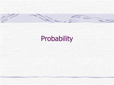 PPT Probability PowerPoint Presentation Free Download ID
