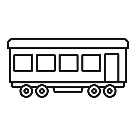 Passenger Wagon Icon Outline Style 14626517 Vector Art At Vecteezy
