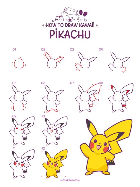 How To Draw Pikachu - Easy Step By Step Lesson For Kids & Beginners.
