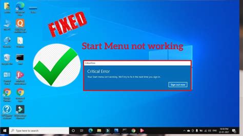 How To Fix Start Menu Not Working Issue On Windows 10 Hindi Youtube