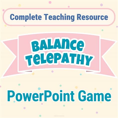 Balance Telepathy Game Complete Teaching Resource No Prep