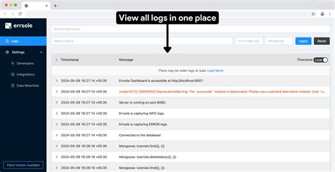 Errsole Nodejs Logger With A Built In Web Dashboard Rprogrammingtools