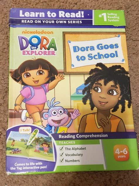 New Leapfrog Tag Leap Reader Hardback Book Dora Goes To School Read Ebay