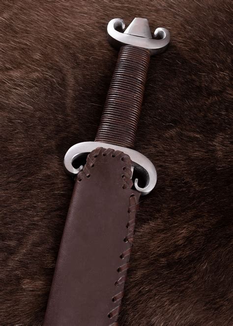 Viking Long Seax Peterson Type G With Leather Scabbard Sax Knife