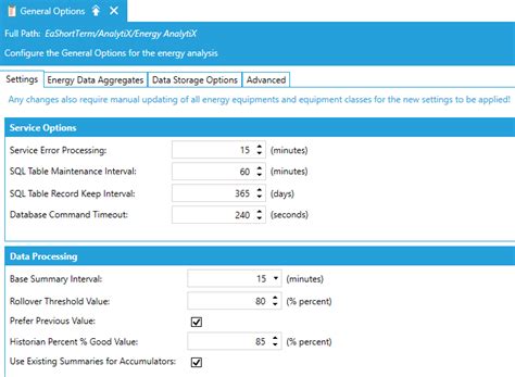 General Options Node For Energy Analytix