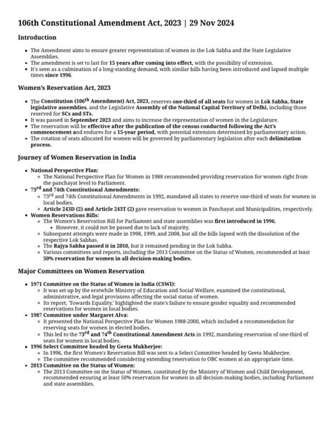 106th Constitutional Amendment Act 2023 Pdf Political Charters