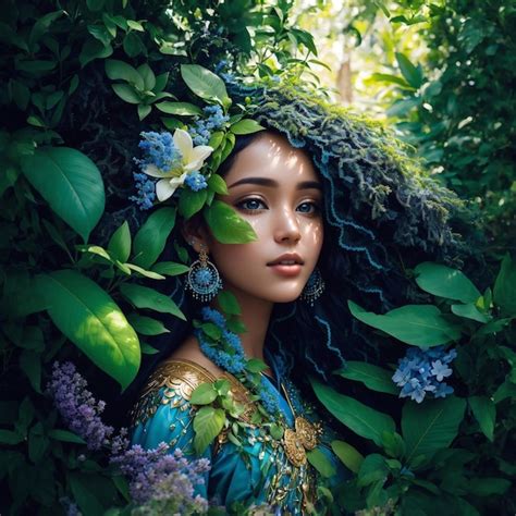 Premium Ai Image A Beautiful Girl In Nature