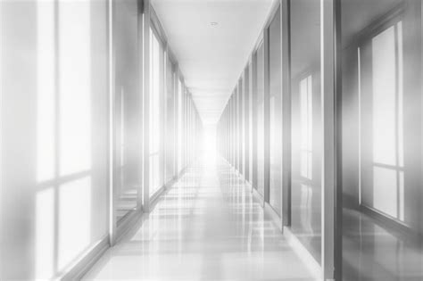 Abstract Blur Exhibition Hallway Corridor Background Premium Ai