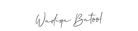 100 Wadiqa Batool Name Signature Style Ideas Cool Esignature
