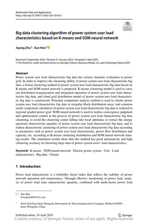 Big Data Clustering Algorithm Of Power System User Load Characteristics