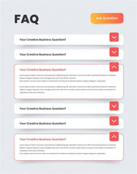 premium vector frequently asked questions user interface or ui design