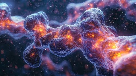 Closeup Of A Microscope Image Of Complex Cell Signaling Pathways