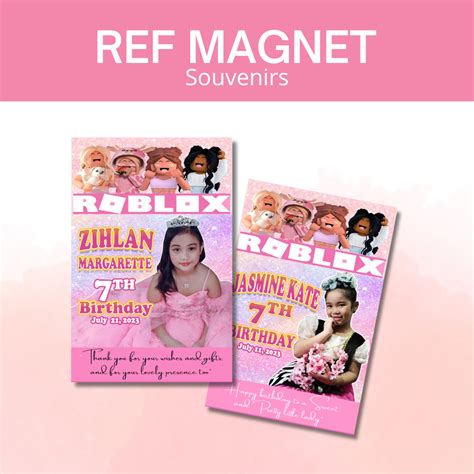 Birthday Ref Magnet Souvenir For Girl Fridge Roblox Shopee Philippines