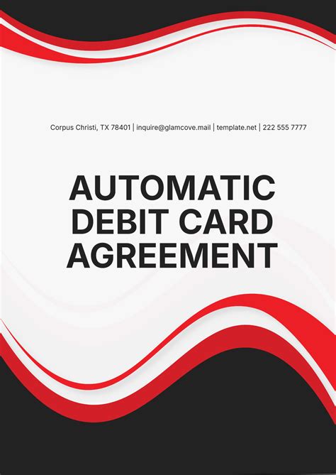 Free Automatic Debit Credit Agreement Template To Edit Online
