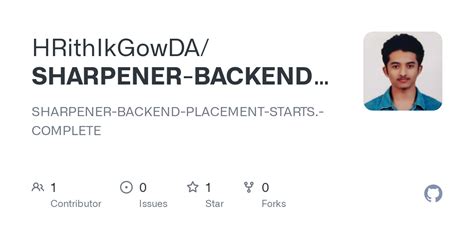 Github Hrithikgowdasharpener Backend Placement Starts Complete