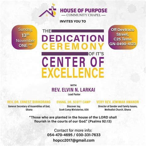Church Building Dedication Service E Flyer