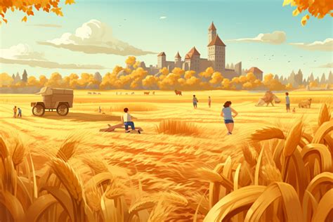 农村建设乡村振兴建设美丽乡村插画