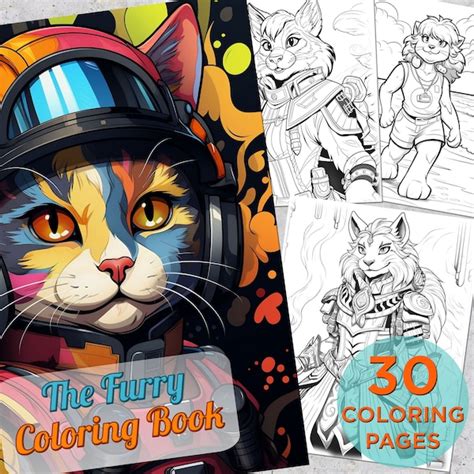 Furry Coloring Pages Etsy