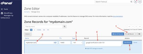 how to add a dns record in cpanel with the zone editor zume