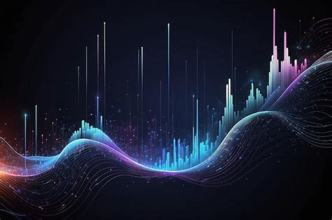 premium photo big data analysis technology glowing background design