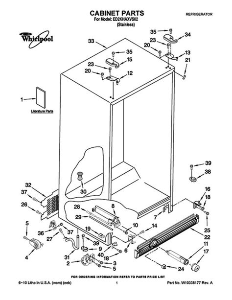 Parts Diagram For Whirlpool Refrigerator