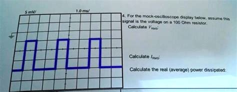 SOLVED Calculate Vrms Irms And The Real Average Power SmV Ms