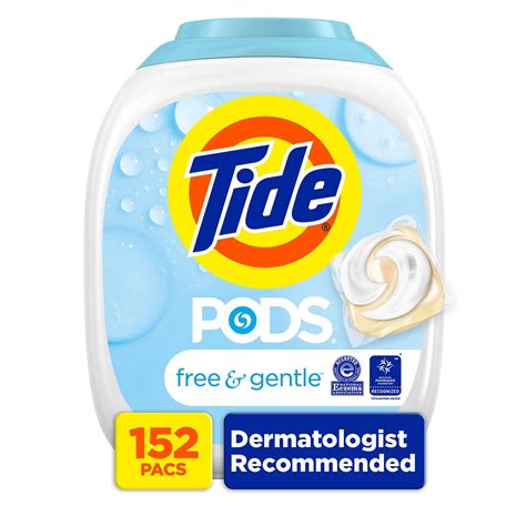 Tide Pods Free And Gentle Laundry Detergent Pacs 152 Ct