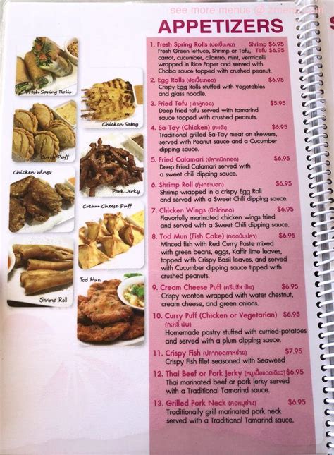 Online Menu Of Chaba Thai Kitchen Restaurant San Diego California 92111 Zmenu