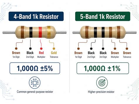 1k Resistor Color Code How To Identify A 1k Ohm Resistor Pcb