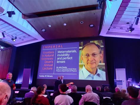 A Great Evening At Imperial Hearing Sir John Pendry Talk About The Journey Of Metamaterials