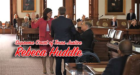 Governor Abbott Swears In Supreme Court Of Texas Justice Rebeca Huddle Texas Border Business