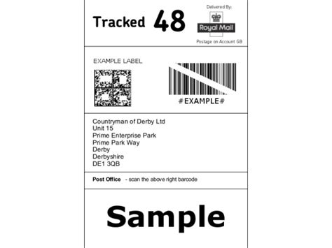 Countryman Outdoor Store Post Paid Royal Mail Returns Label