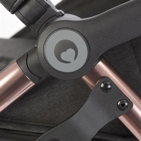 Miniuno Touchfold Stroller Black And Rose Gold