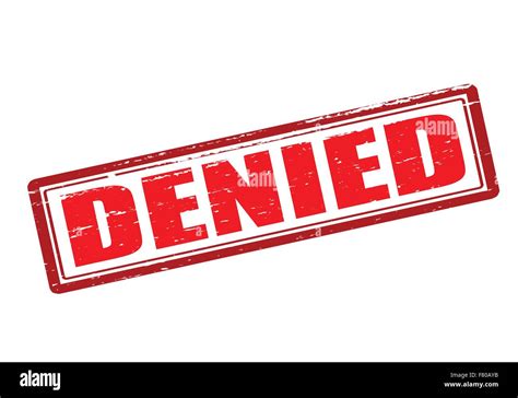 Denied Symbol Stock Vector Images Alamy