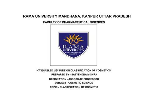 Classification Of Cosmetic And Cosmeceuticals 1pdf