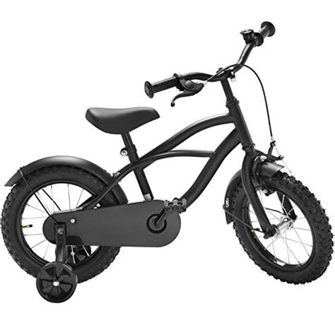 Black Cruiser 12 Zoll Fahrrad Schwarz Matt Kinderfahrrad Stützräder