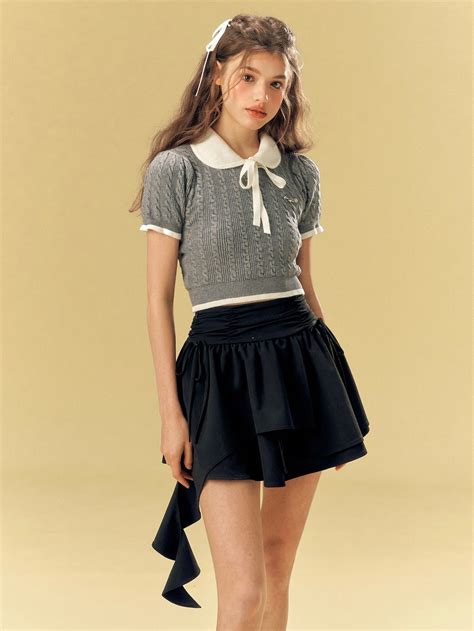 Cable Knitting Doll Collar Top Arcana Archive