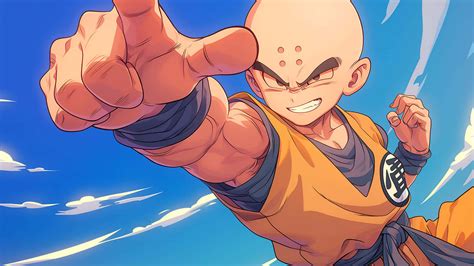 Download Krillin Power Punch Dragon Ball Art Wallpaper