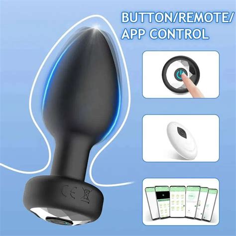 App Wireless Bluetooth Anal Vibrators Remote Control Butt Plug Prostate