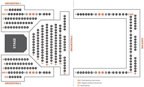 Interactive Seating Chart Clarence Brown Theatre